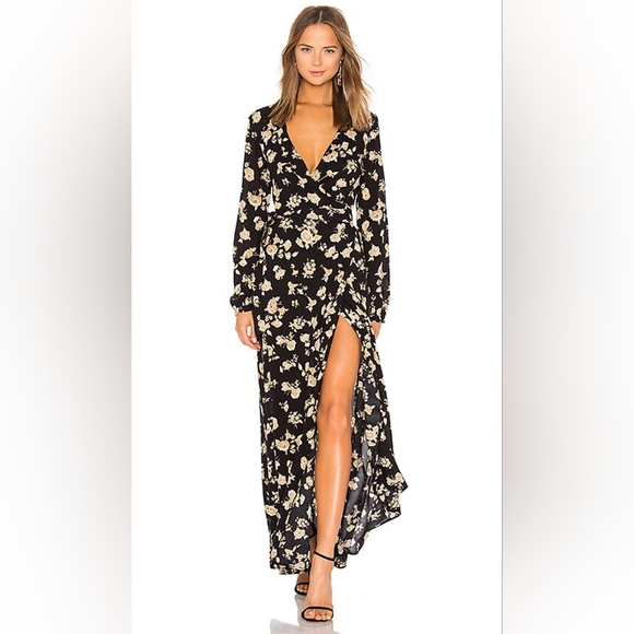 Amuse Society | Dresses | Amuse Society Floral Social Hour Maxi Wrap ...